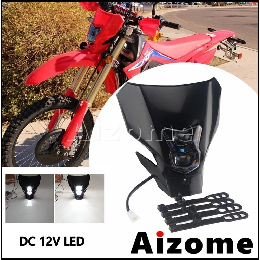 AI Motorcycle LED Headlight Black Enduro Fairing For Honda XR650L ...