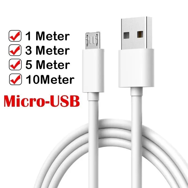 ส่งด่วน !!! Extra Long Micro USB Fast Charging Cable For Samsung Xiaomi ...