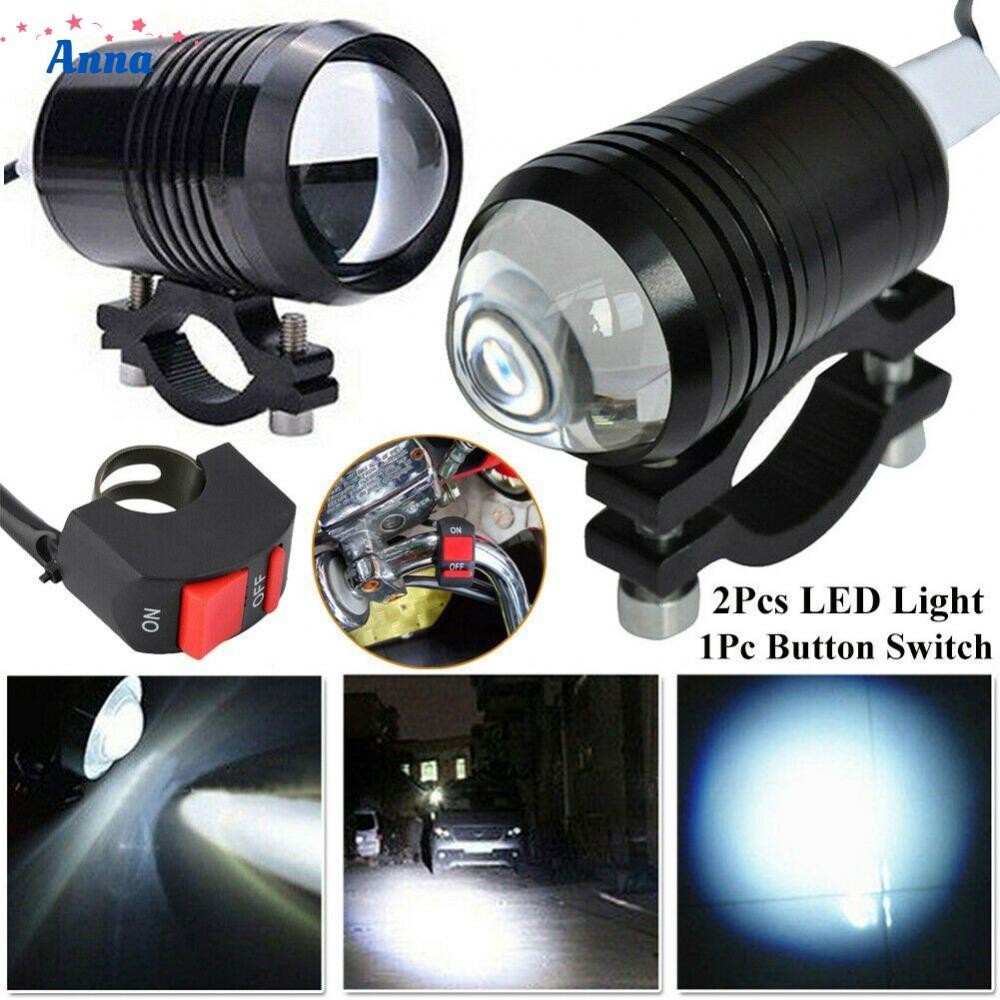 【Anna】Headlight Light Trucks Bicycles U1 LED Universal Waterproof White ...