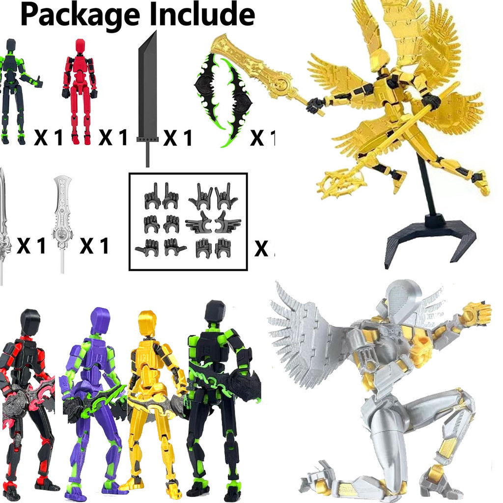 Lucky 13 Action Figure Dummy 13 Joint Movable Illidan devil 3D เครื่อง ...