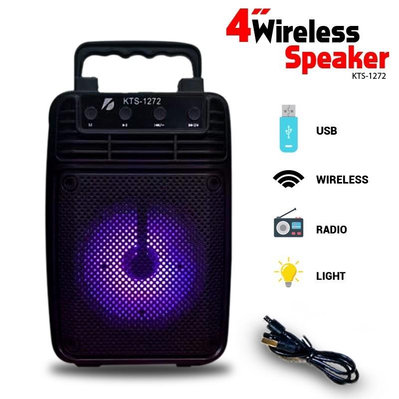 ลำโพงบลูทูธ KTS-1272 เสียบไมโครโฟนได้ KARAOKE wireless speakerลำโพง | Shopee Thailand