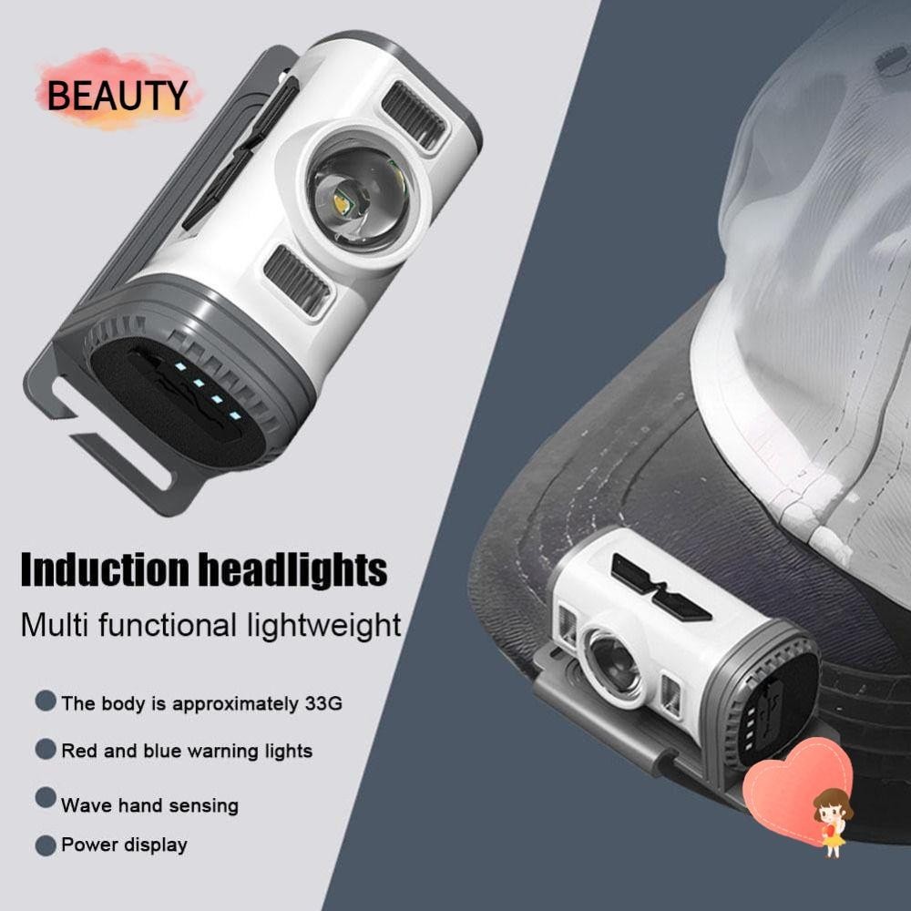Beauty LED คลิปบนหมวก Light, กันน ้ ําความสว ่ างสูงไฟฉาย LED , Multi-Function Sensor Motion ไฟ ...