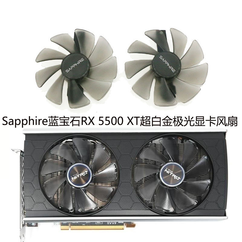 Sapphire Sapphire RX 5500 XT 8G D6 Ultra Platinum Aurora พัดลมการ์ด ...