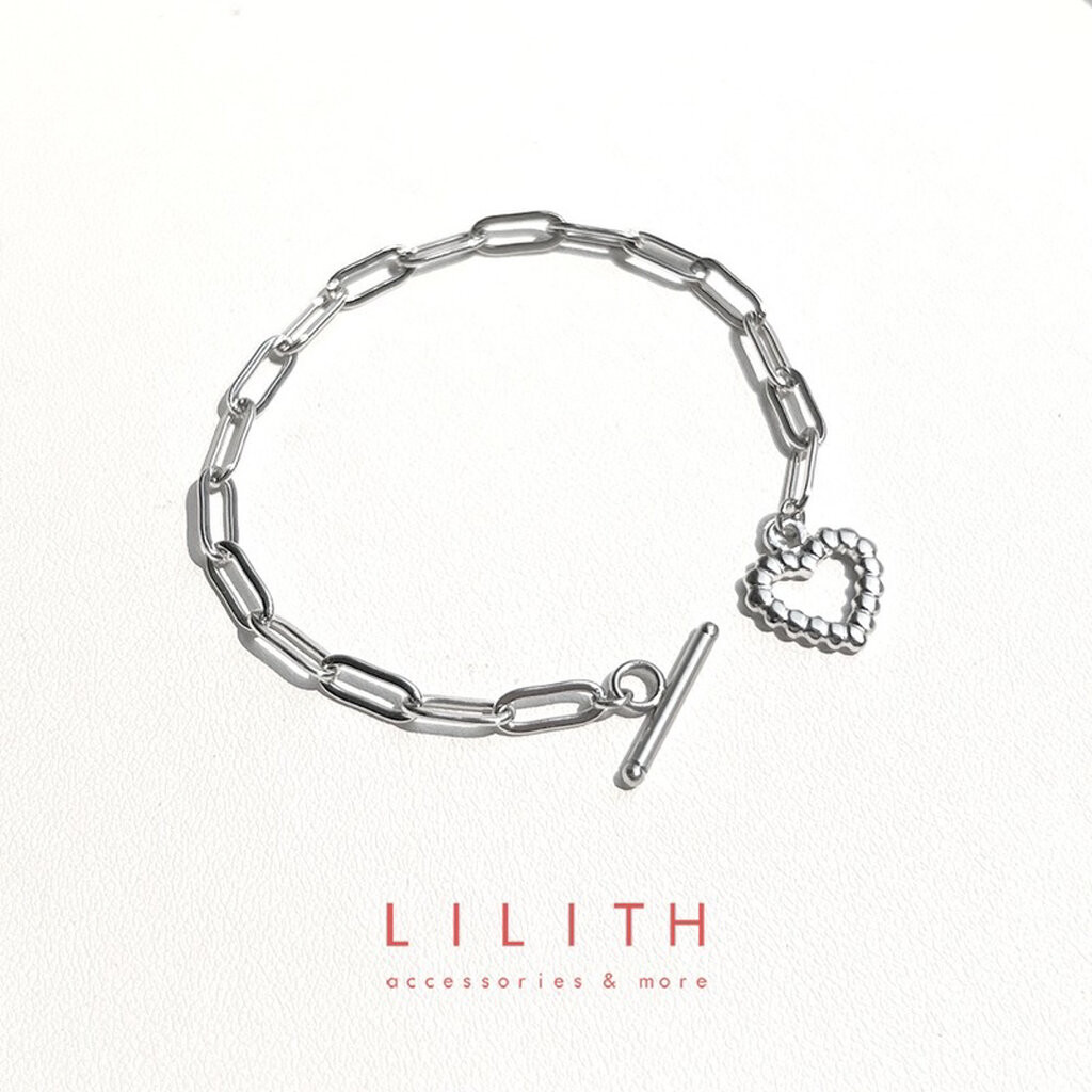 Lilith - Heart OT Bracelet สร้อยข้อมือ สร้อยคอ สแตนเลส หัวใจ y2k ...