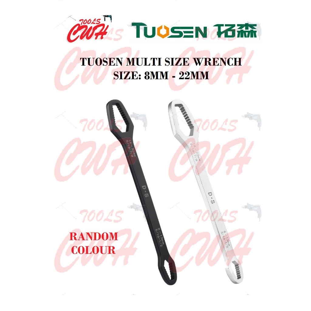 Prc TUOSEN 8MM-22MM MULTI AUTO FIT SIZE WRENCH DOUBLE RING HEAD SPANNER ...