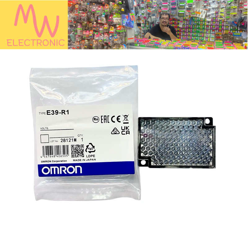 E39-R1 E39-R1Sรีเฟล็กเตอร์ OMRON Reflector for Sensor แผ่นสะท้อนแสงสำหรับเซนเซอร์ตรวจจับวัตถุ ...