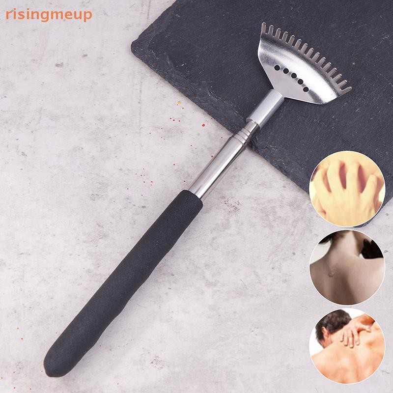[risingmeup] Back Scratcher หัวมี 15 คราด, สแตนเลสแบบพกพา Telescopic ...