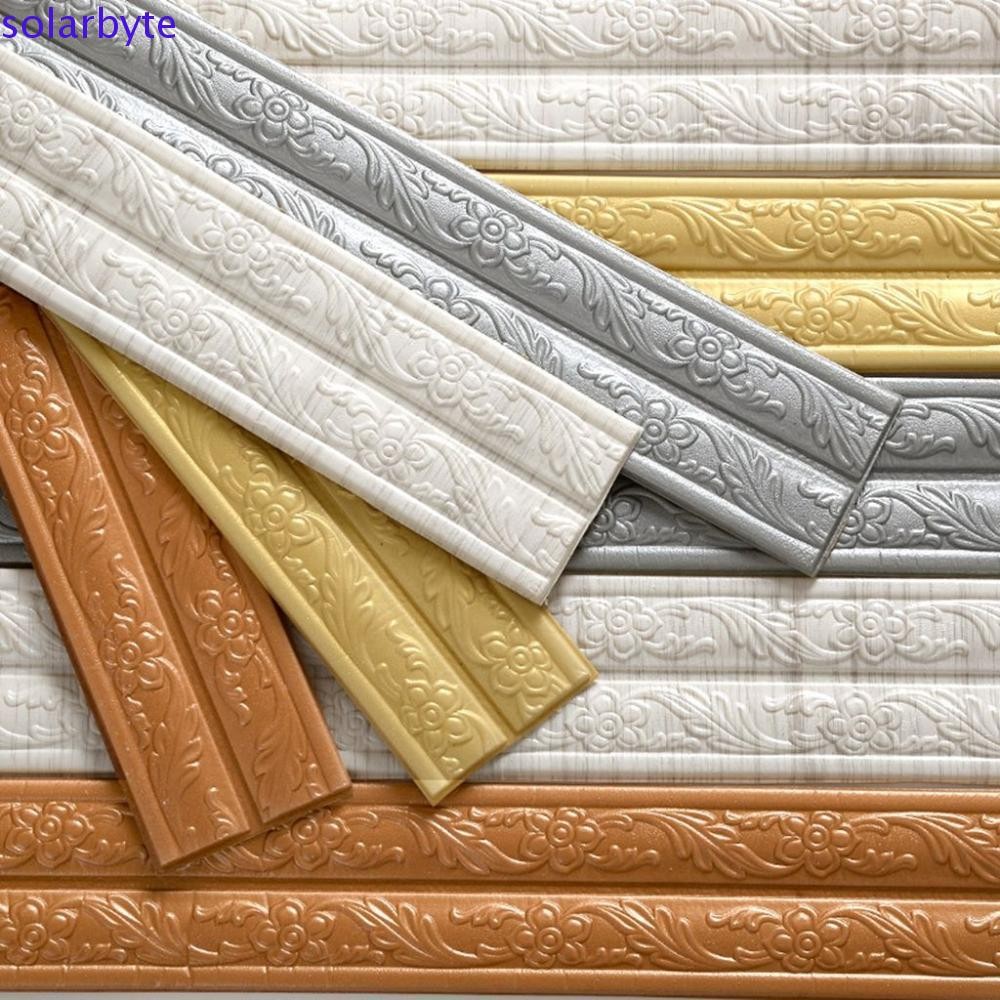 Solarbyte สติ๊กเกอร์ติดผนังกว้างใช้ 2.3M Baseboard นูนพับ Anti-Collision Creative มุมวอลล์เป ...