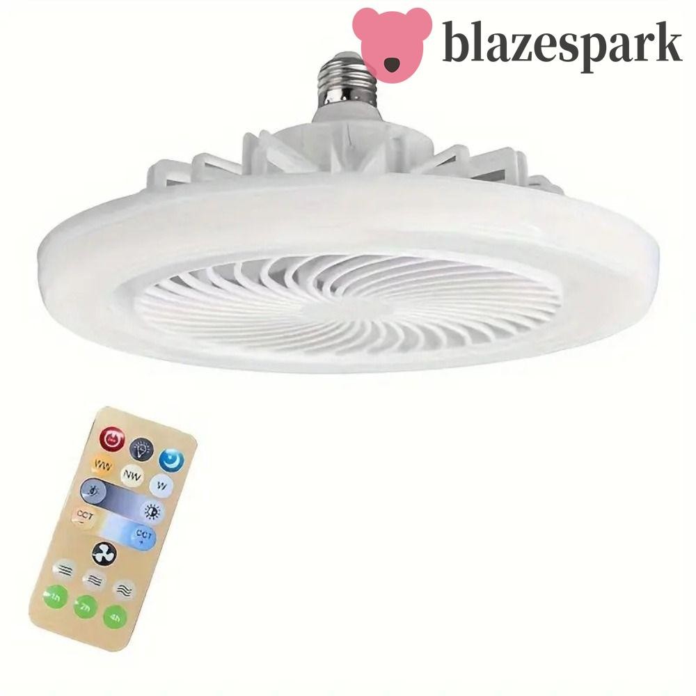 Blazespark E27 พัดลม,หรี่แสงได้ ABS E27 พัดลม,รีโมทคอนโทรลปรับหมุนได้ 360 องศา E27 ฐานโคมไฟ ...