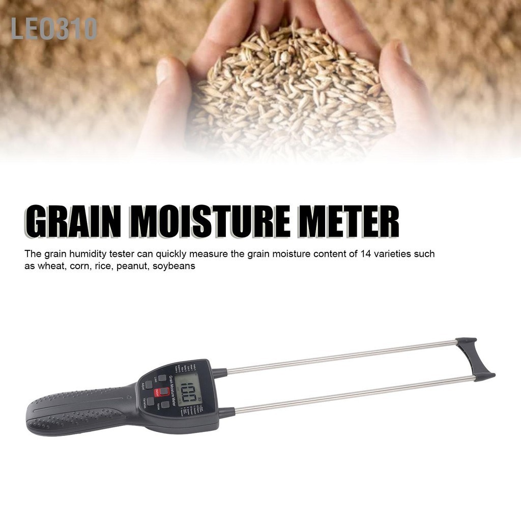 Leo310 Grain Moisture Meter Tester ดิจิตอลแบบพกพา Voice Probe 300 มม. ...