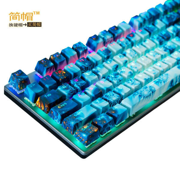 keycap keycaps Snow Mountain Lava Keycaps PBT ปุ่มกดคีย์บอร์ดเครื่องกล ...
