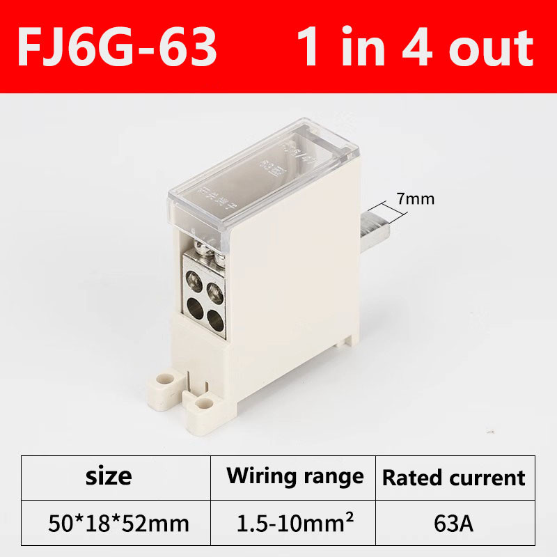 Breaker JUNCTION BOX 1 in Multi-OUT FJ6G-63 Air SWITCH Terminal BLOCK ...