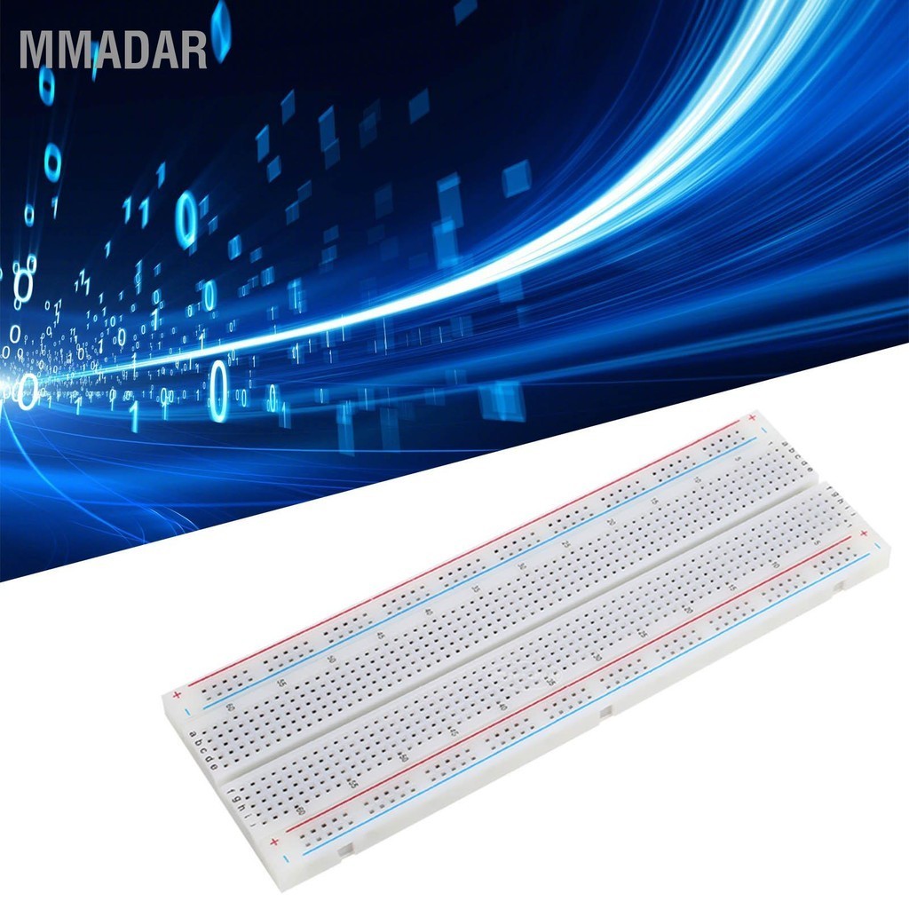 MMADAR 10 ชิ้น Solderless Breadboard ABS 5.6x16.5x0.85 ซม. 830 คะแนนสำหรับการทดสอบการทดลอง ...