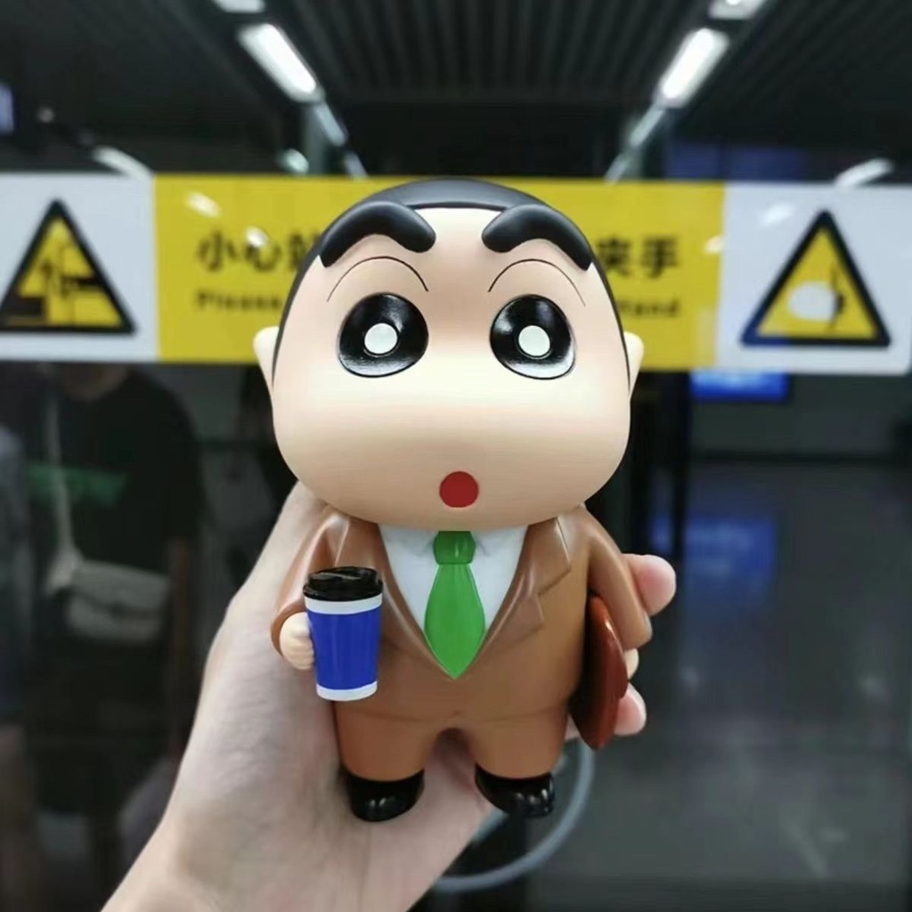 Nohara Shinnosuke Office Worker Crayon Shin-Chan Worker ถือดอกไม ้ Shin ...