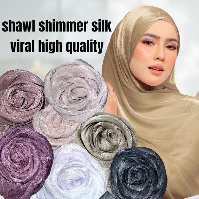 Pashmina Shimmer Silk Luxury | Shopee Thailand
