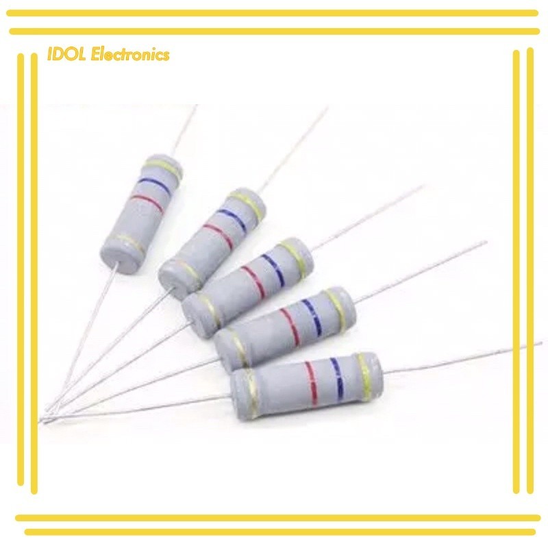 รีซิสเตอร์ 2W + -5% R 2W ตัวต้านทาน ทนร้อน Resistor มีทุกค่า (ระบุค่า ...