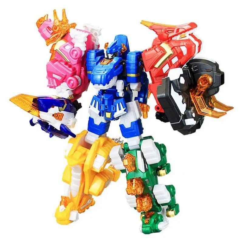 7 IN 1 Mini Force 2 Super Dino Power Transformation หุ ่ นยนต ์ ของเล ่ ...