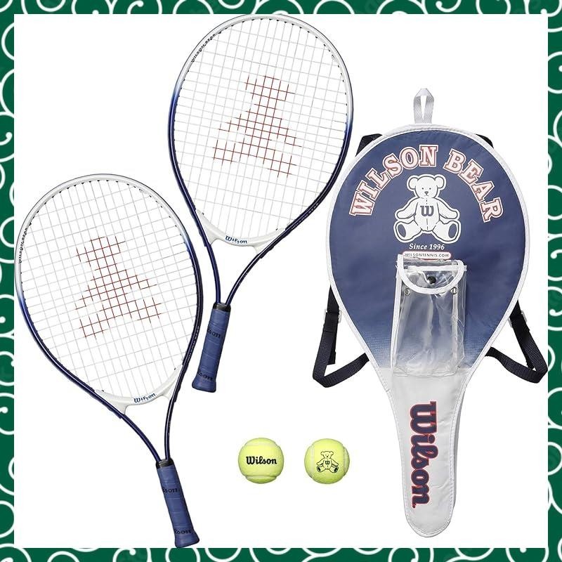 Wilson Tennis Racket Set - 2 Rackets + 2 Balls 21 inch (For Toddlers to ...