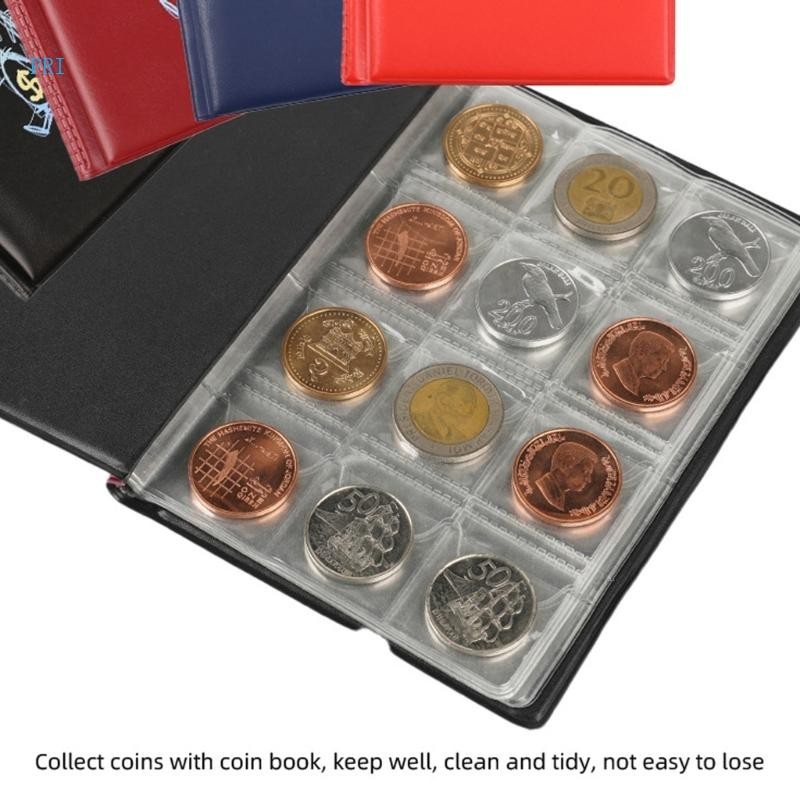 Pr 120 Pocket Coin Collecting Holder อัลบั้มเหรียญหนัง สมุดเก็บเหรียญ ...