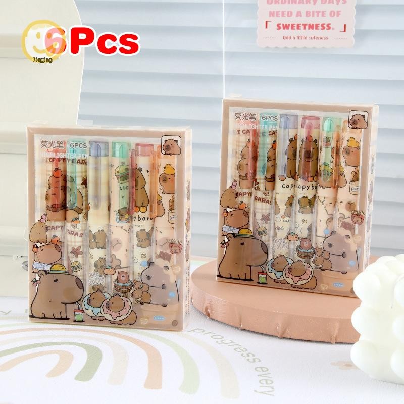 Piqging 6 ชิ้นการ์ตูนแฟชั่น Capybara Highs ชุดน่ารักสร้างสรรค์ Mini ภาพ ...