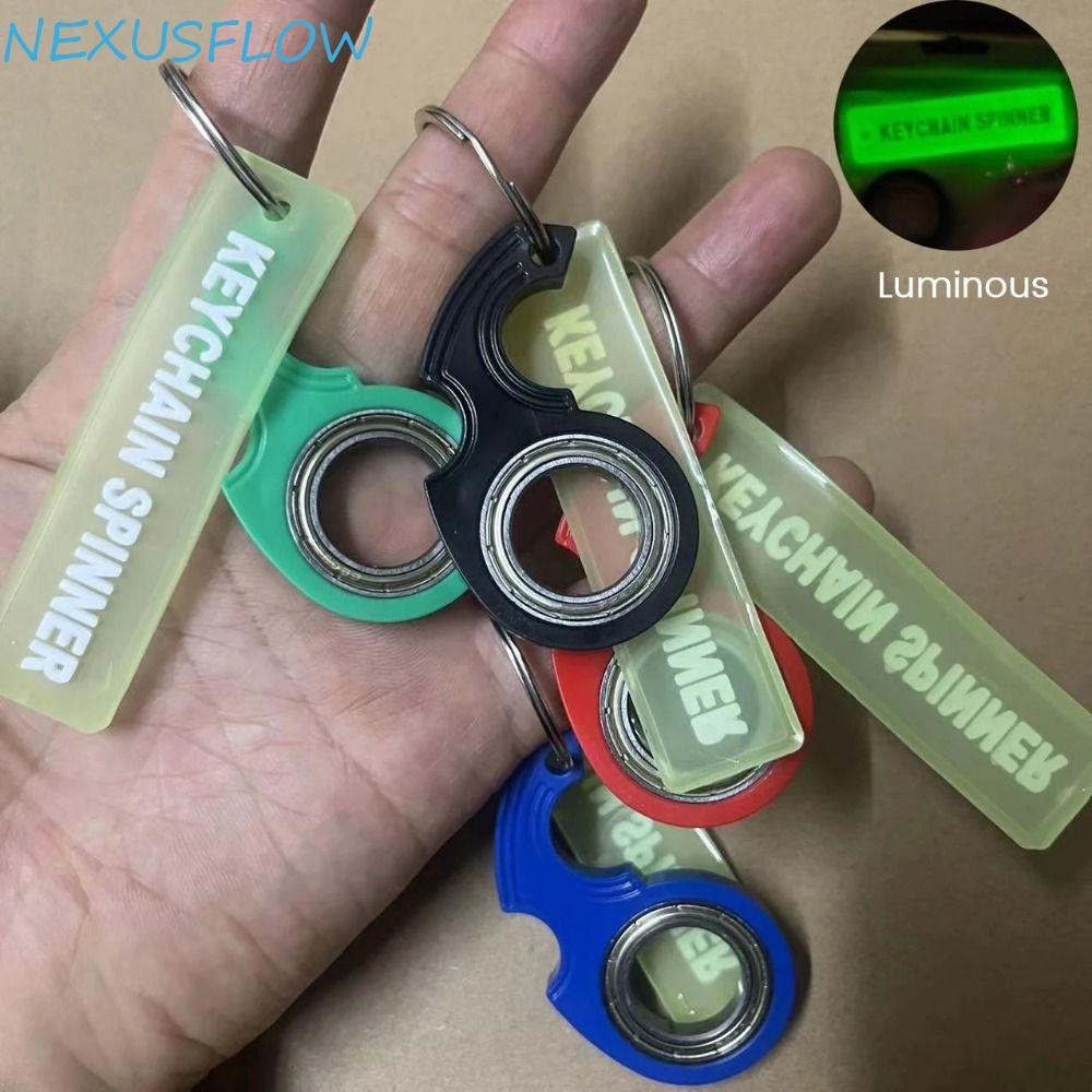 Nexusflow พวงกุญแจปลายนิ้วหมุน, บรรเทาความเบื่อหน่าย Luminous Fidget Spinner พวงกุญแจ, Keyholder ...