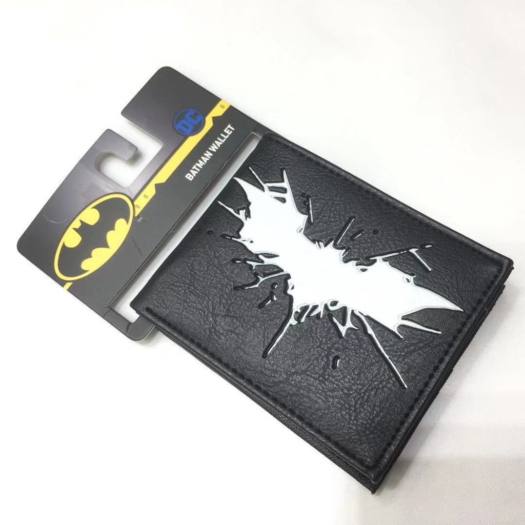 FH4 Batman Short Wallet PU Material Half-Fold Leather Card Holder Coin ...
