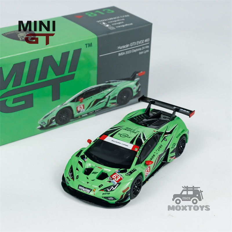 Mini GT 1:64 Lambo Huracán GT3 EVO2 #63 Iron Lynx Green LHD รถโมเดล ...