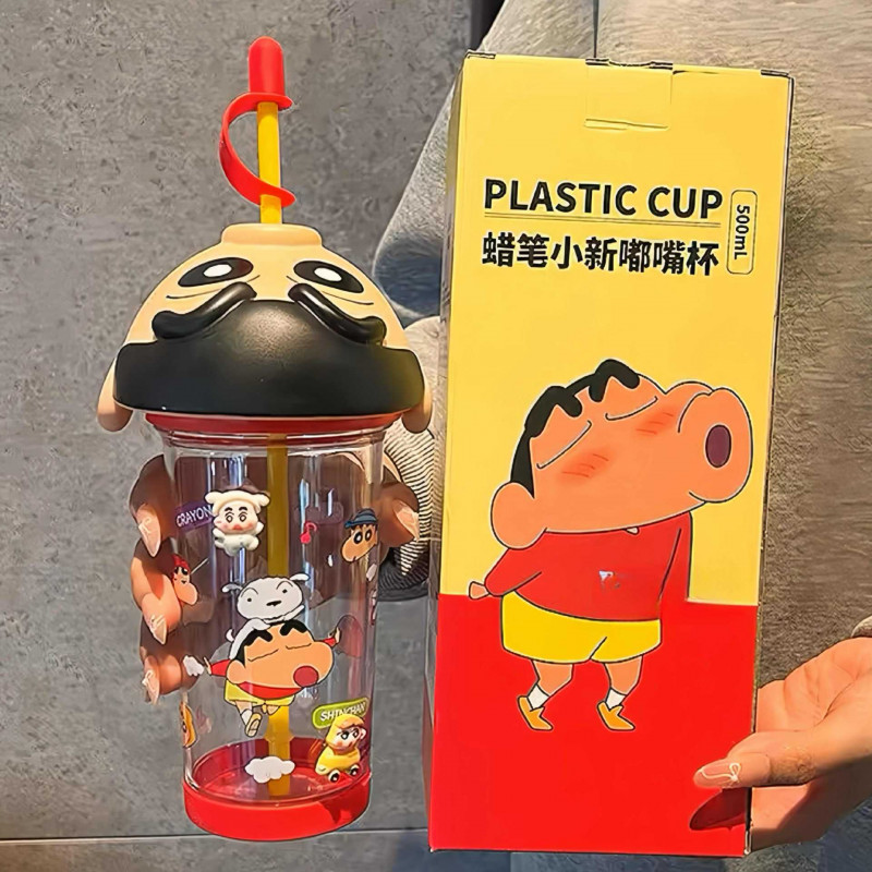 【New】Crayon Shin Chan Water Cup 500ml ถ้วยพลาสติกความจุขนาดใหญ่ขวด ...