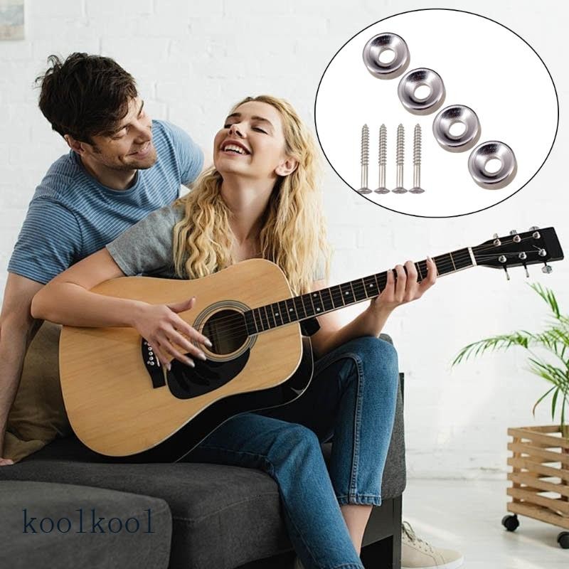 Kool 4 ชิ้นคอ Joint Bushings Ferrules สลักเกลียวกีตาร์ไฟฟ้าคอ Joint ...