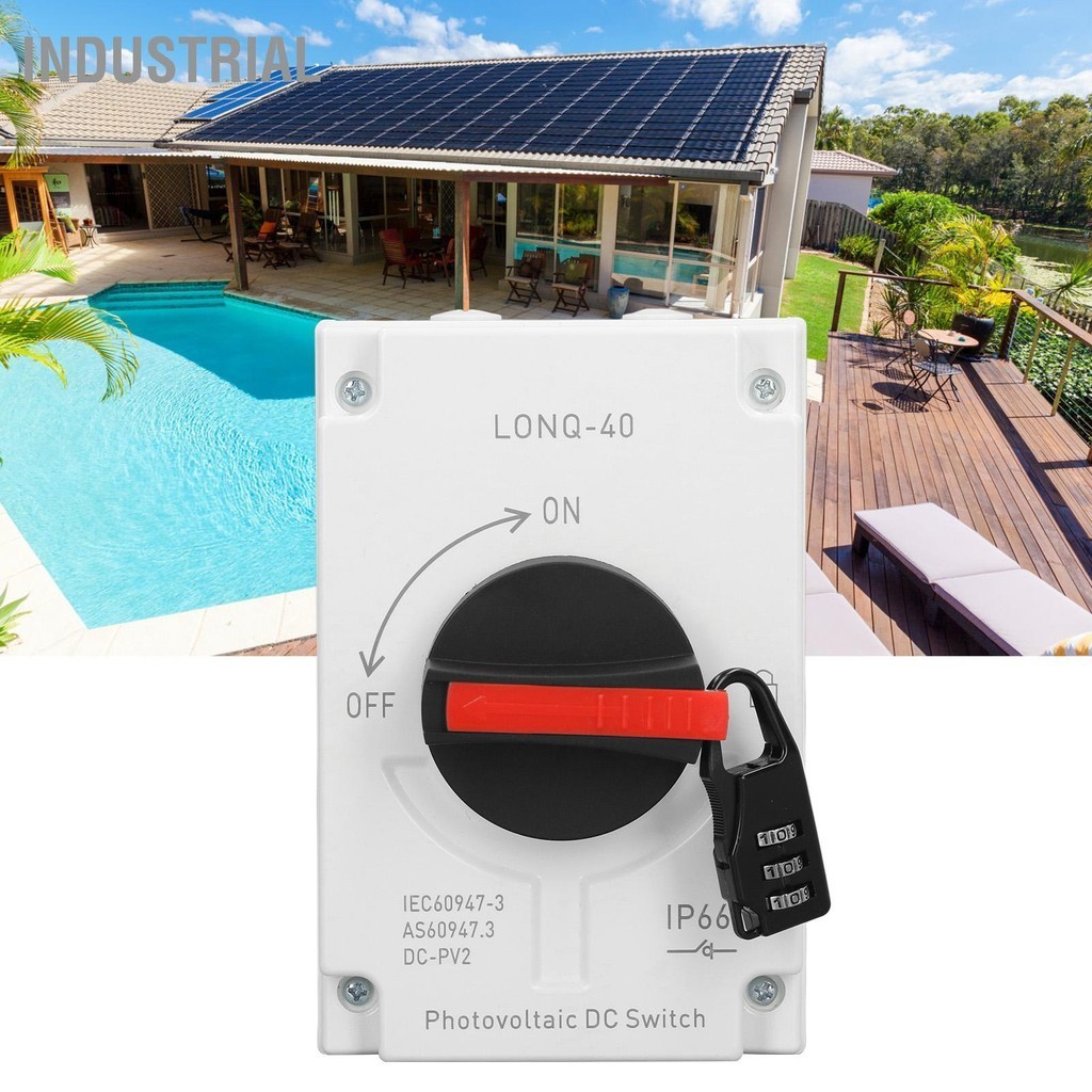 Industrial PV Solar Disconnect Switch IP66 กันน้ำ DC สำหรับ RV เรือ DC1200V 32A 4P | Shopee Thailand