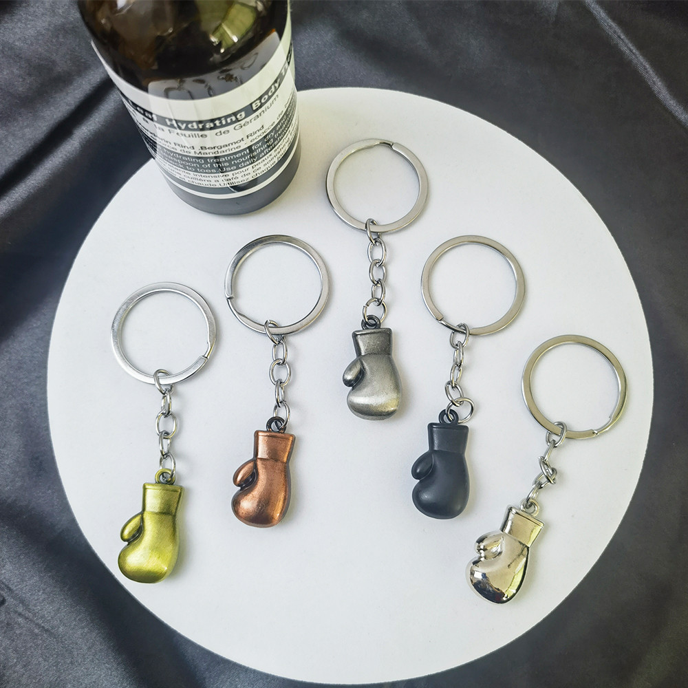 Creative Men Fitness Boxing Key Chain 5 สีโลหะมวยถุงมือ Key แหวนแฟชั ่ ...