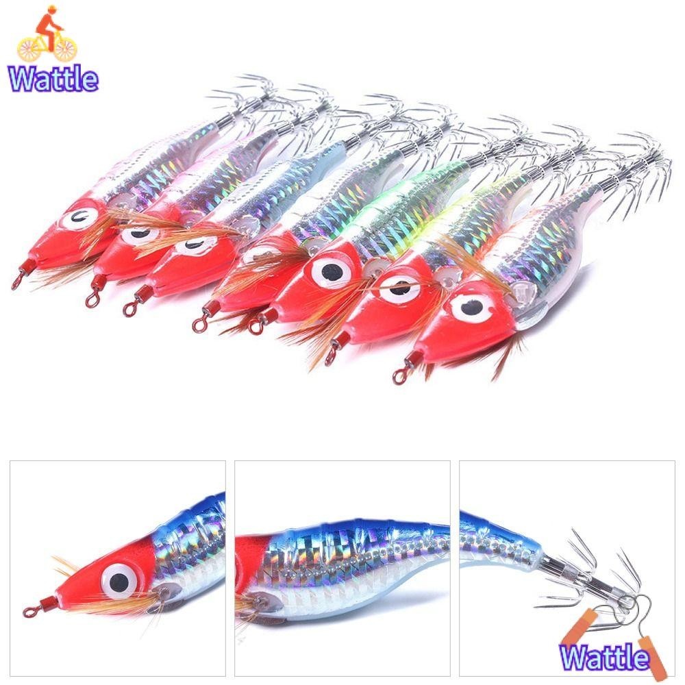 Wattle สานตะขอปลาหมึก 9g 10 ซม.ตะกั ่ ว Sinker Jigs จําลองไม ้ เหยื ่ อกุ ้ ง | Shopee Thailand