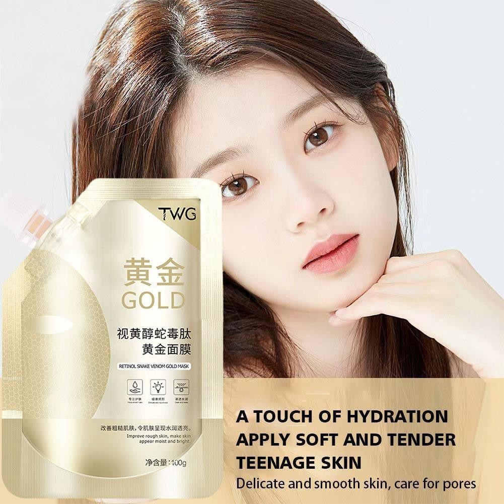 Twg Retinol Snake Venom Peptide Gold Mask Hydrates Brightens & Skin ...