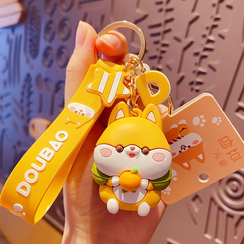 การ ์ ตูนการ ์ ตูน Bean กระเป ๋ า Shiba Inu พวงกุญแจน ่ ารัก Influencer ...