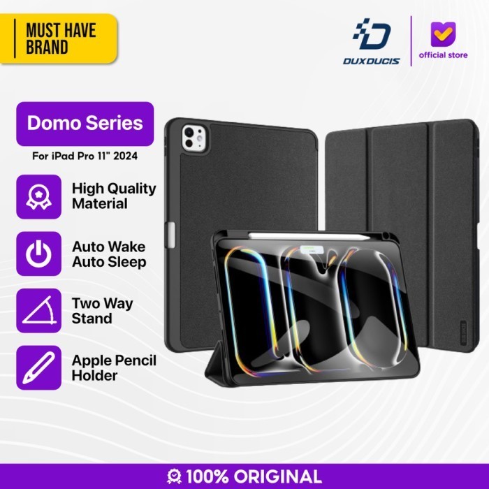 เคส iPad Pro M4 11 นิ้ว 2024 DUX DUCIS Domo Auto Sleep Wake พร้อมที่ใส่ดินสอ Apple Trifold ...