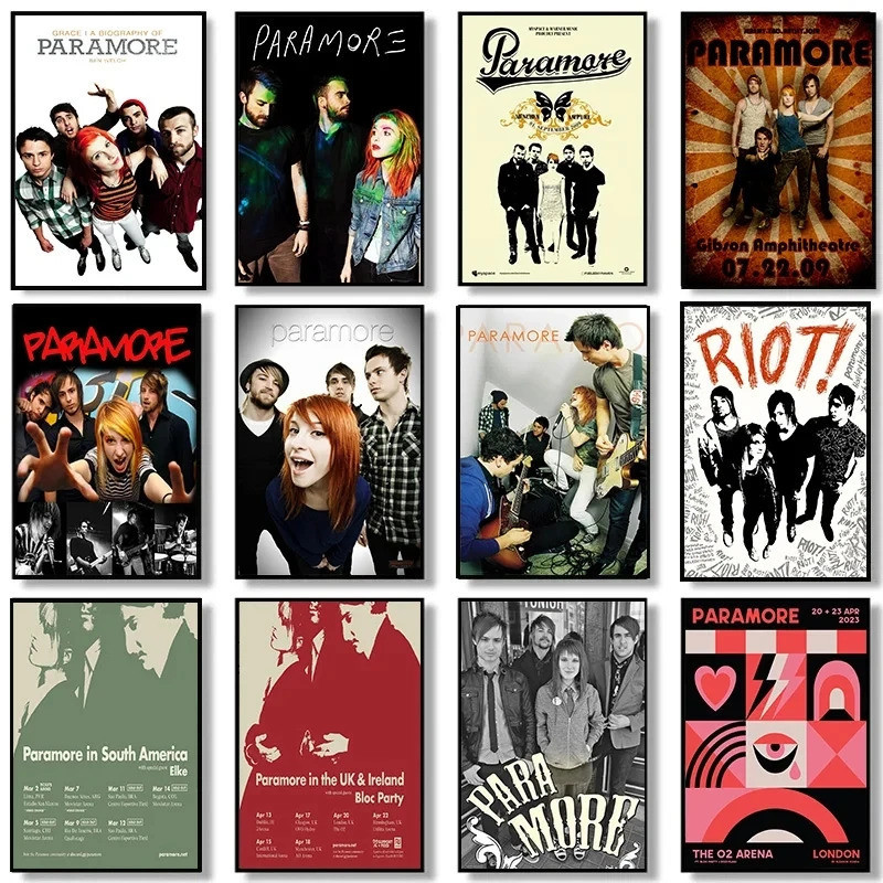 นักร้อง Paramore 2023 Tour Music อัลบั้มโปสเตอร์และพิมพ์ผ้าใบภาพวาด ...