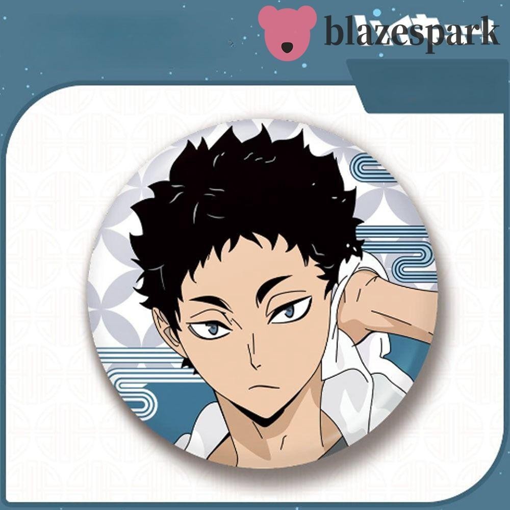 Blazespark Tinplate Pin, การ์ตูนวอลเลย์บอลเด็กตลกเข็มกลัด, Creative Shoyo Hinata และ Tobio ...
