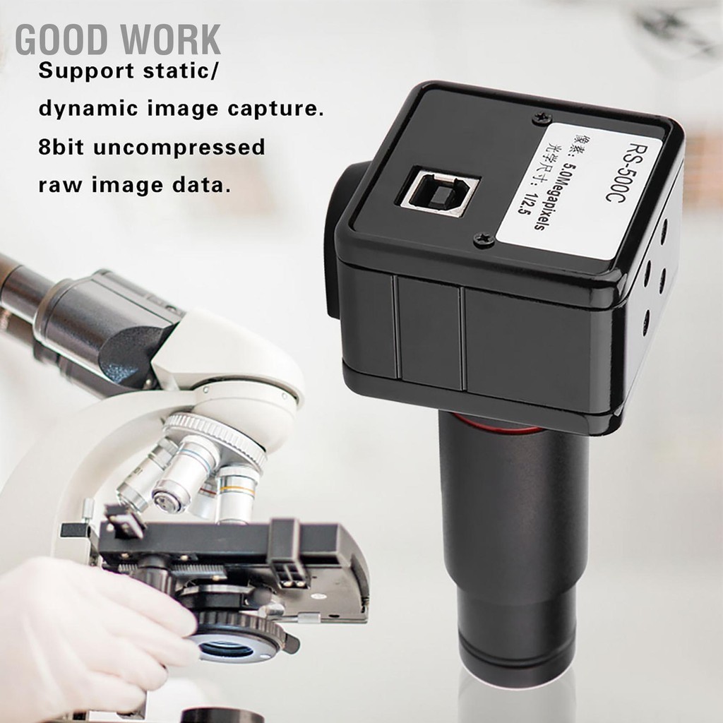 Good Work 5MP USB Microscope Camera Drive Free Industrial Eyepiece with ...