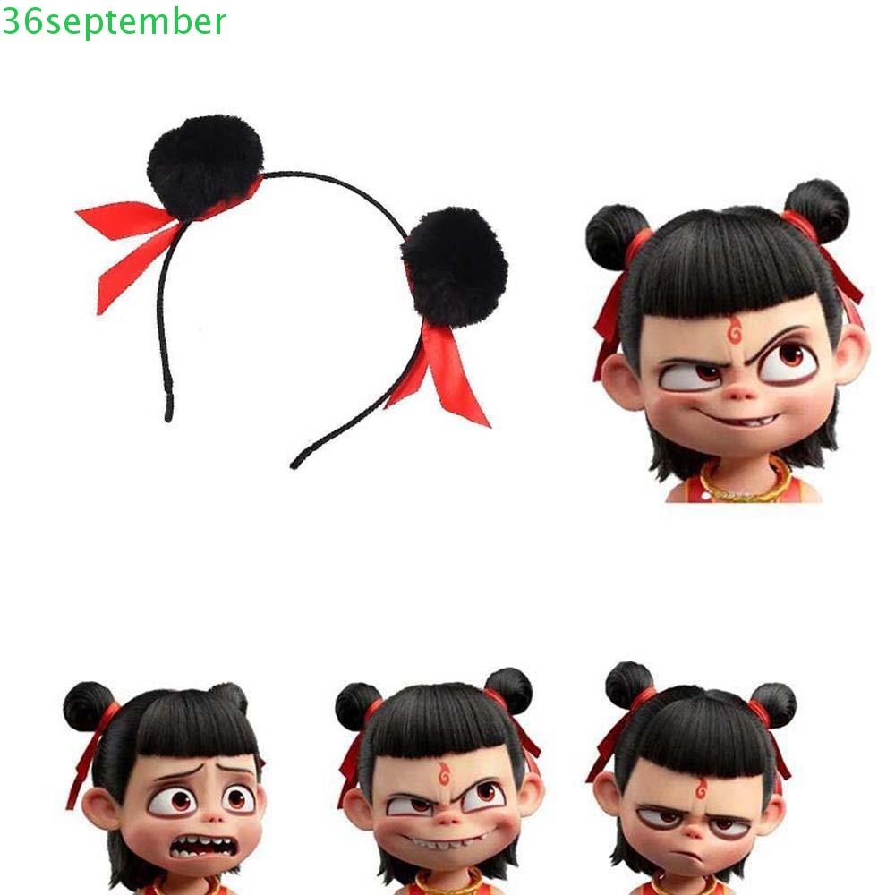 Spepember ตุ๊กตาแถบคาดศีรษะ, Kwaii พลาสติก NeZha ผม Hoop, ตลก ...