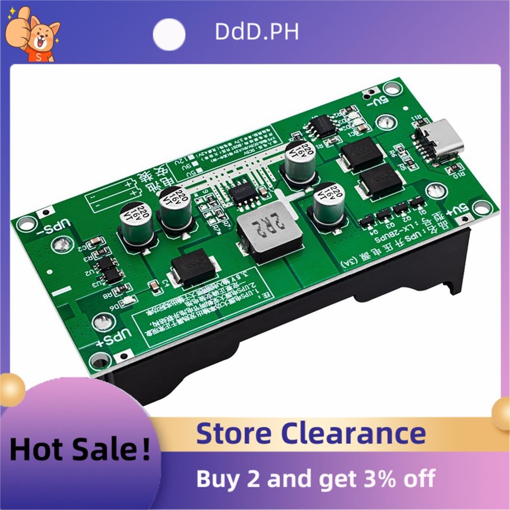 Type-c 15W 3A 18650 Lithium Battery Charger Module DC-DC Step Up ...