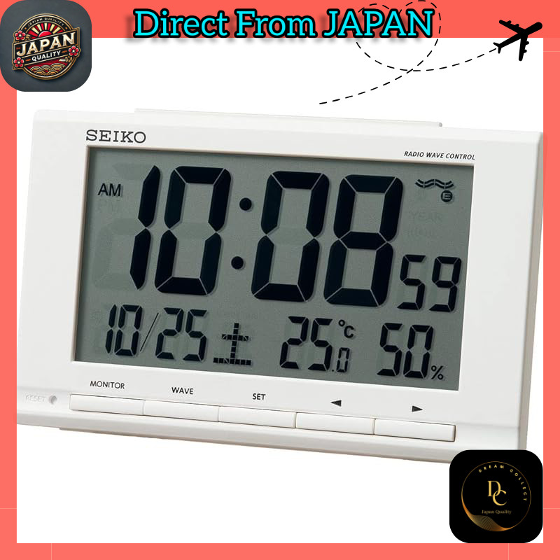 Seiko Digital Alarm Clock with Atomic Timekeeping, Calendar ...