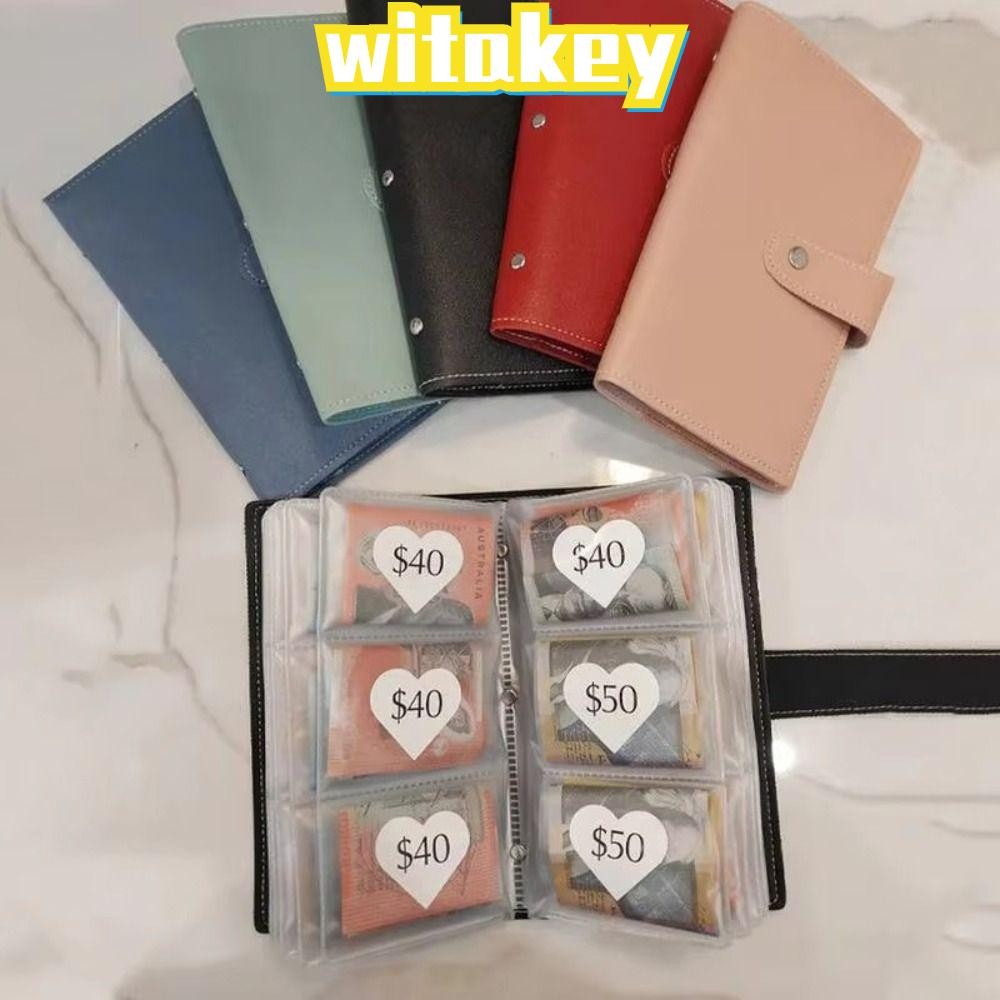 Witakey Challenge Binder, 96 ซองประหยัดเงินหนังสือ Challenge, สติ๊กเกอร์หัวใจ Budgeting ...
