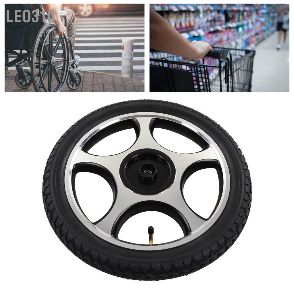 Leo310 ไฟฟ้ารถเข็นล้อตรงรู Keyway โลหะผสมเหล็ก HUB Inflatable Caster ...