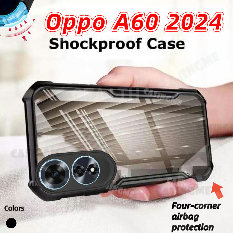 รุ่นใหม่ OPPO A60 4G 2024 A38 A18 กันชนกันกระแทก Casing Clear Hard เคส ...