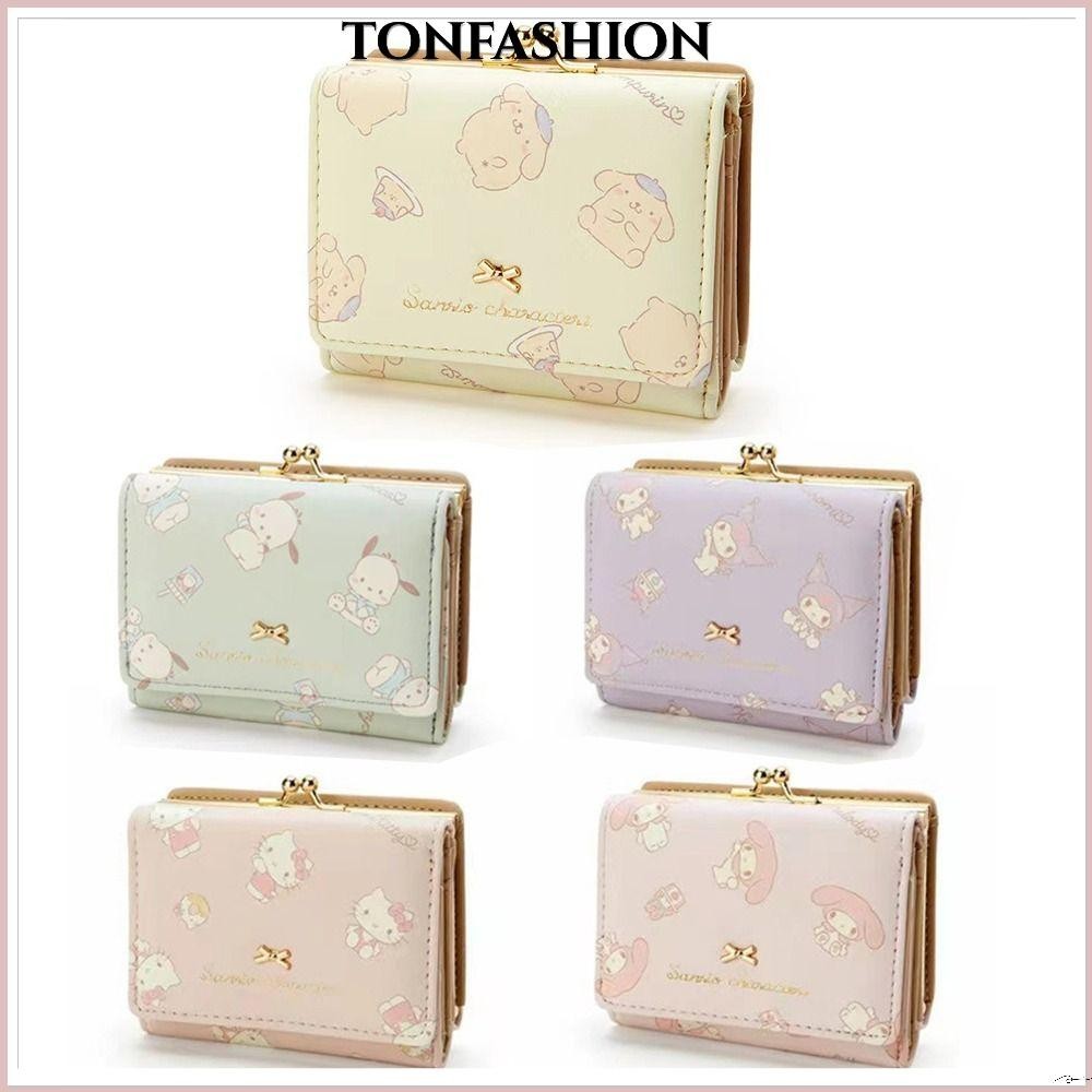 Trumpet กระเป๋าเงิน, กระเป๋าใส่เหรียญหนัง PU Sanrio, สามพับ Hello Kitty ...