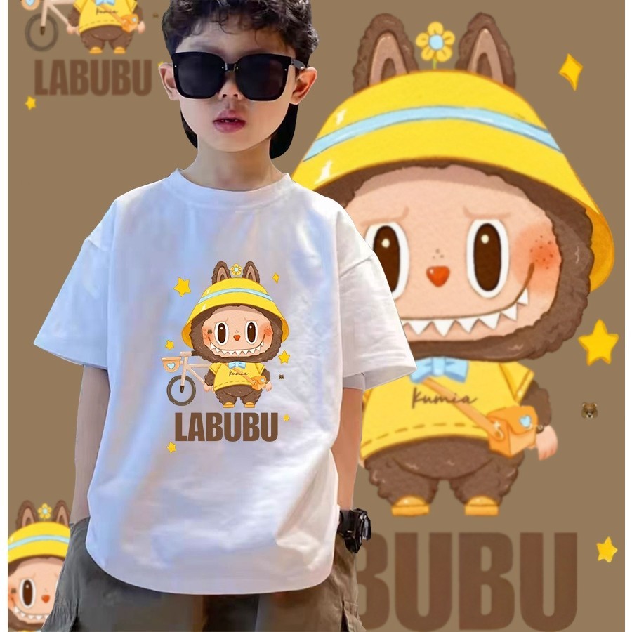2024 Labubu Labu Boo Pop Mart เสื้อยืดเด็ก Unisex ผ้านุ่ม ใส่สบาย มี ...