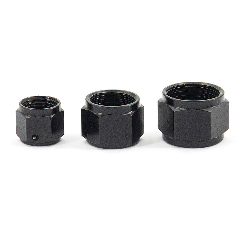 RA สีดำ AN6 AN8 AN10อะแดปเตอร์ Flare End Cap Plug หลอด Nut Hexagon หัว ...