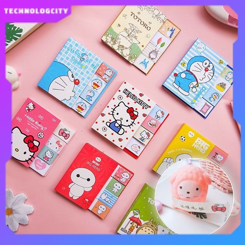 Holle Kitty Sticky Notes Doraemon Quick Message Reminder ความหนืดสูง My ...