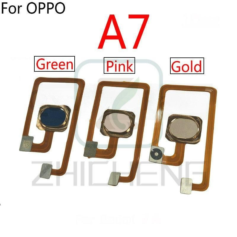 สําหรับ OPPO A7 Touch ID ปุ่ม Home Key เซ็นเซอร์ลายนิ้วมือ Flex Cable ...