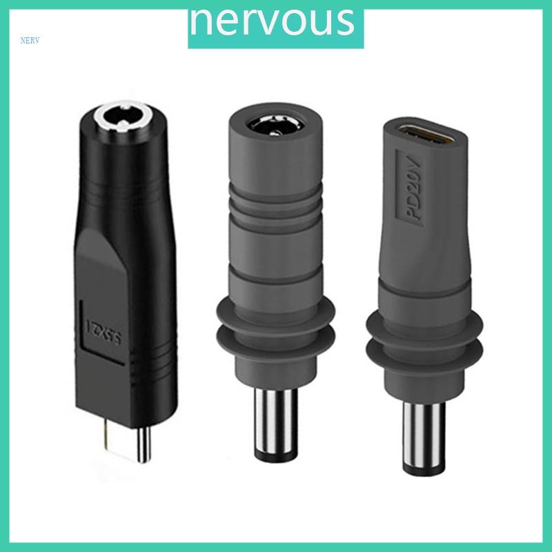 Nerv 3 ชิ้น USB C ชายหญิงเป็น DC5521 ชายหญิงเครือข่ายสายอะแดปเตอร์แปลง ...